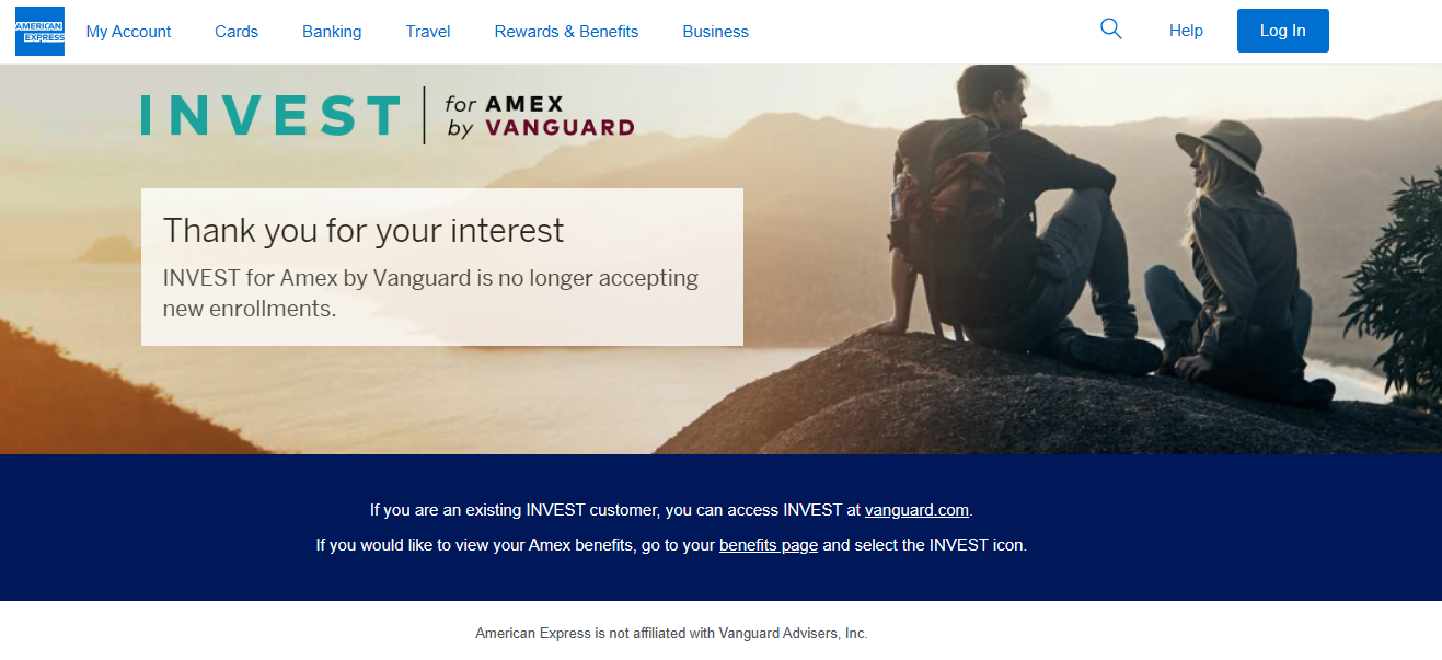 Vanguard and Amex Part Ways